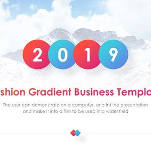 Creative Gradient Business Report Powerpoint Template02 - Etsy