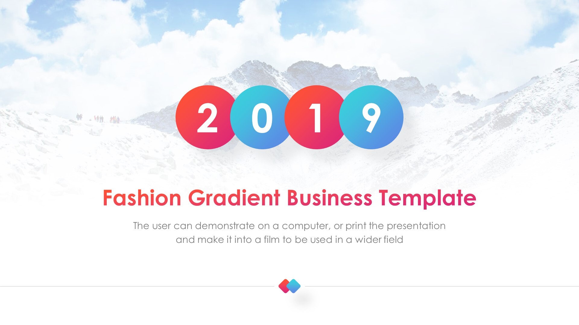 Creative Gradient Business Report Powerpoint Template02 - Etsy