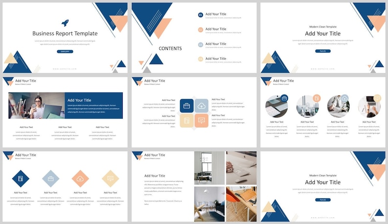 Minimal Modern Clean Powerpoint Template - Etsy