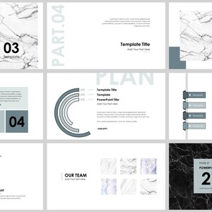 Marble Simple Magazine Style Powerpoint Template - Etsy