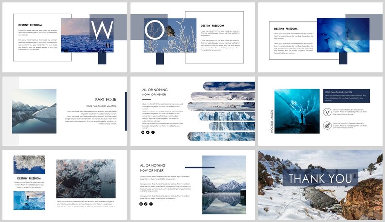 Simple Magazine Style Powerpoint Template - Etsy