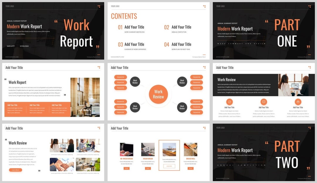 Minimal Clean Business Powerpoint Template - Etsy