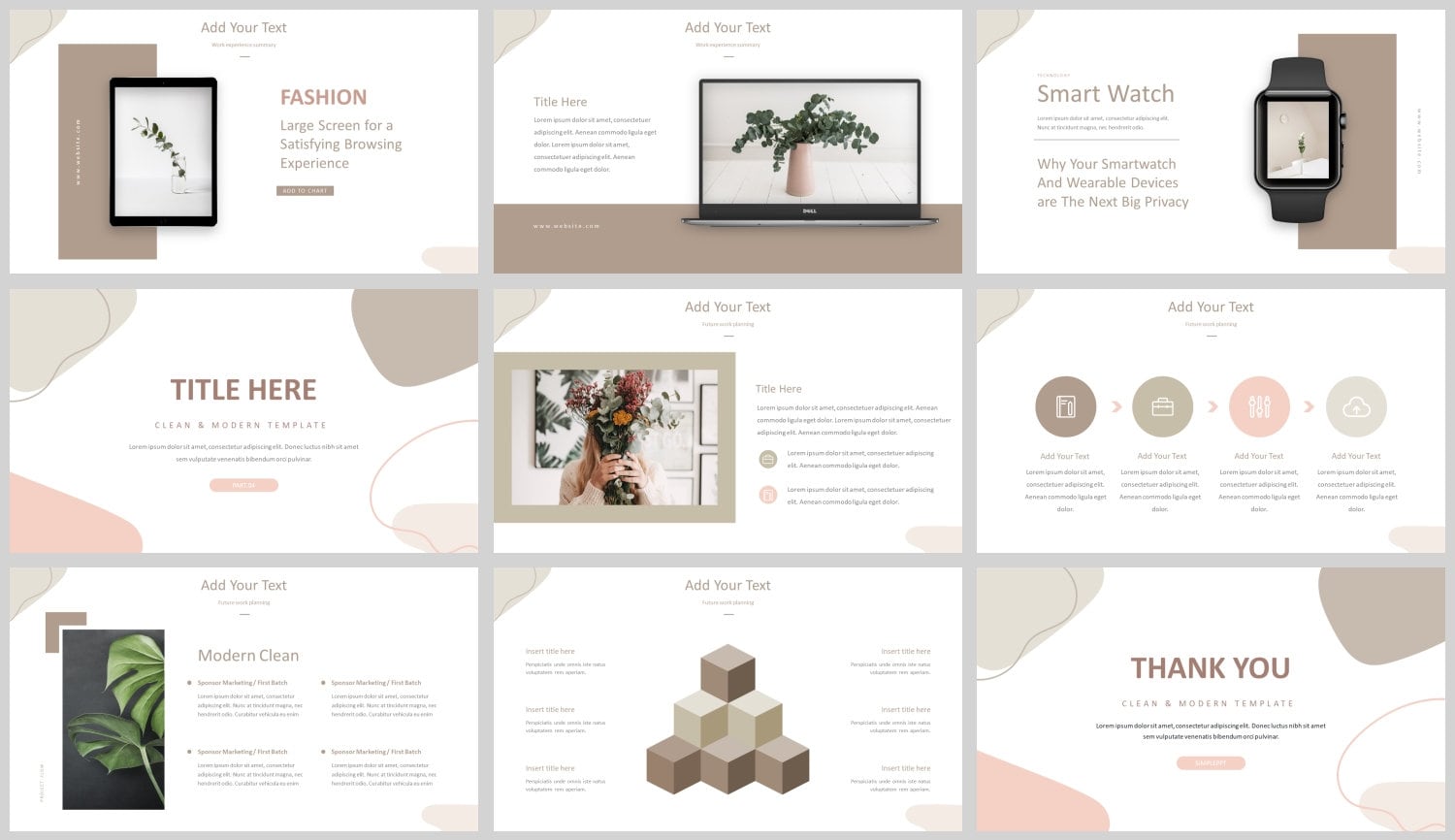 Minimal Modern Clean Style Powerpoint Template - Etsy