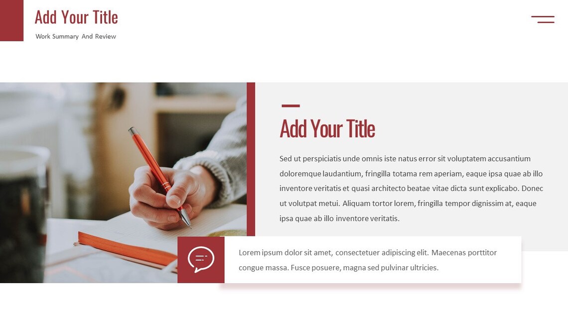 Minimal Red Business Powerpoint Template - Etsy