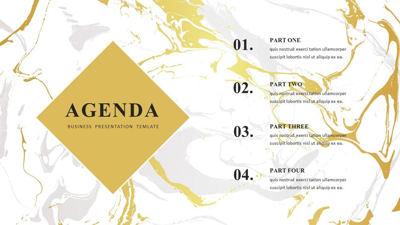 Minimal Marble Magazine Style Business Powerpoint Template - Etsy