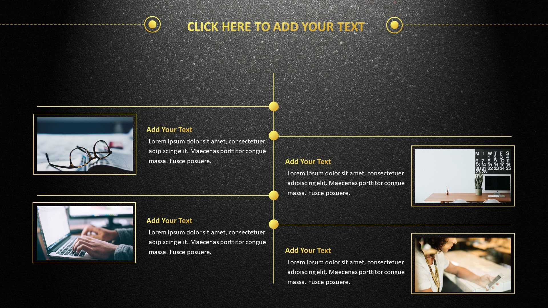 Black Golden Business Powerpoint Template - Etsy
