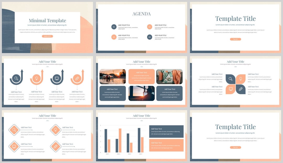 Minimal Magazine Style Report Powerpoint Template - Etsy