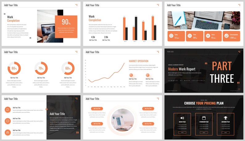Minimal Clean Business Powerpoint Template - Etsy