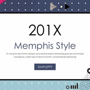 Memphis Style Minimal Powerpoint Template - Etsy