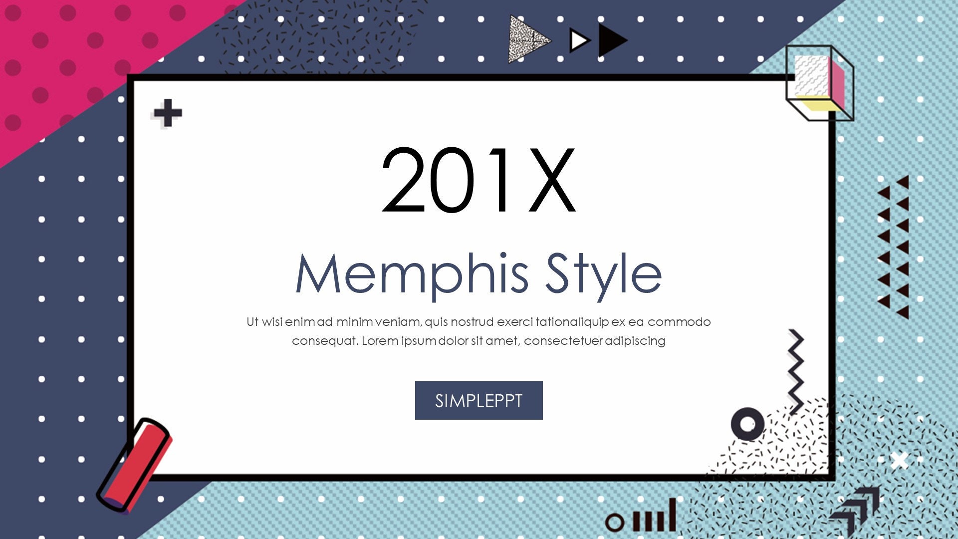 Memphis Style Minimal Powerpoint Template - Etsy
