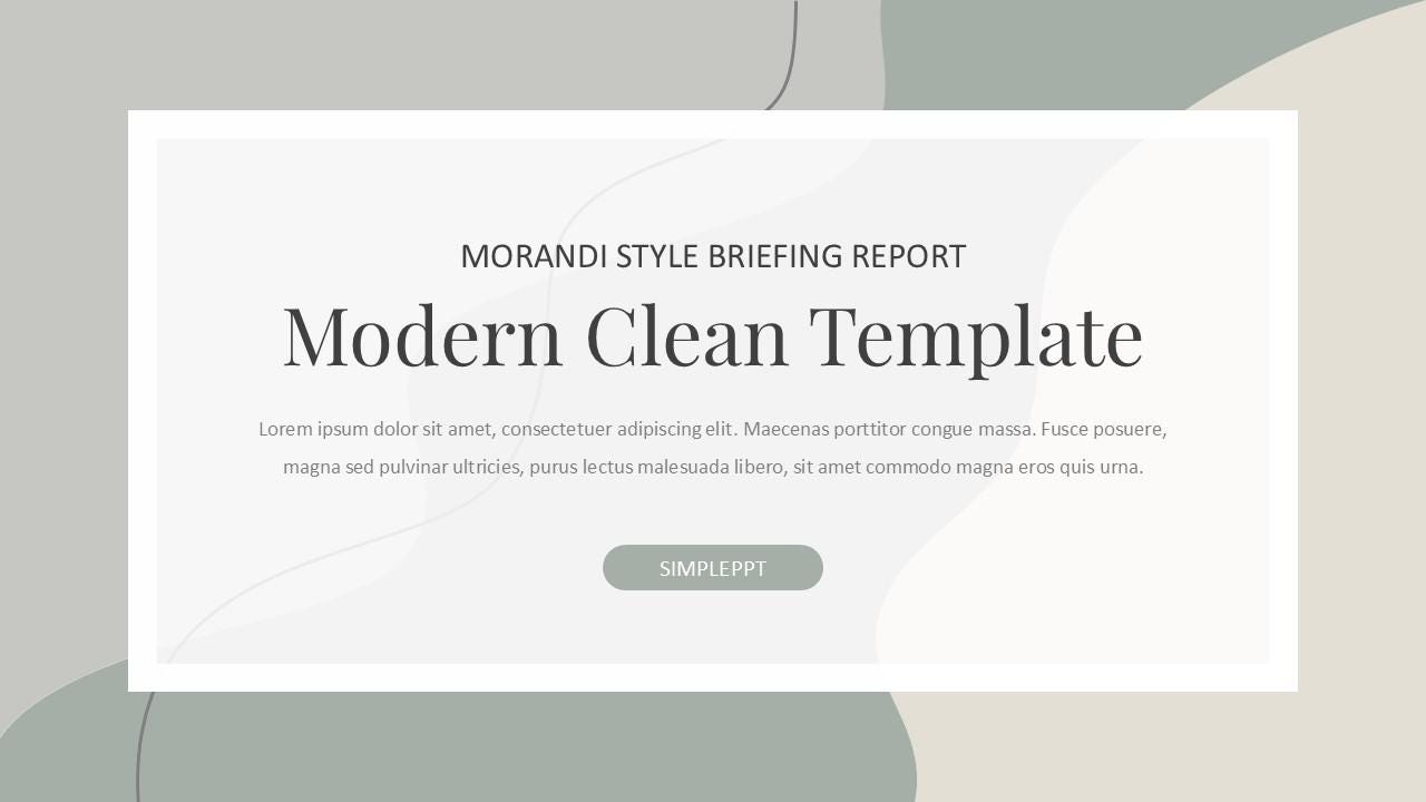 Minimal Modern Clean Report Powerpoint Template - Etsy
