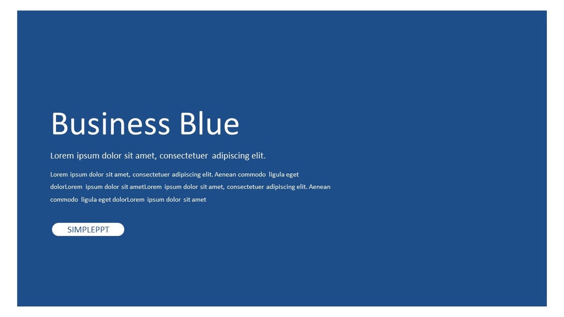 Minimal Blue Business Powerpoint Template - Etsy
