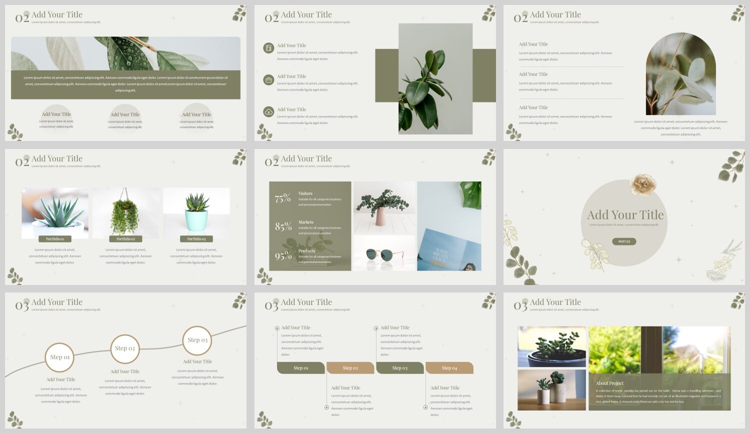 Minimal Modern Clean Report Powerpoint Template - Etsy