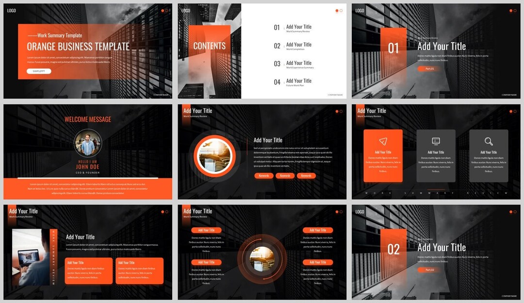 Modern Business Report Powerpoint Template - Etsy