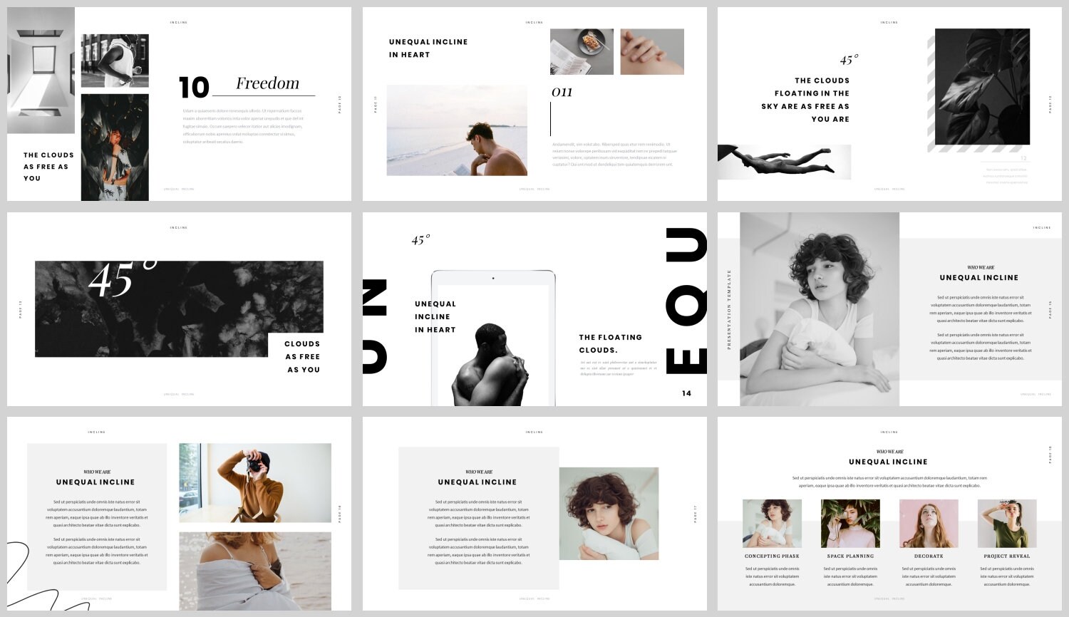 Minimal Magazine Style Powerpoint Template - Etsy
