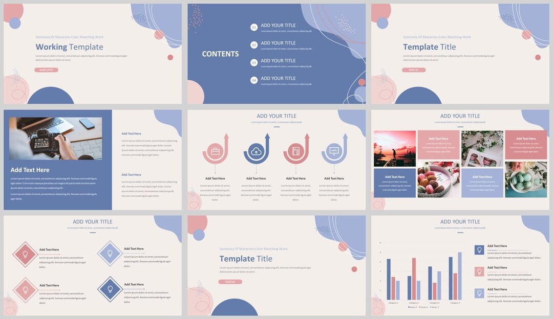 Minimal Work Summary Powerpoint Template - Etsy