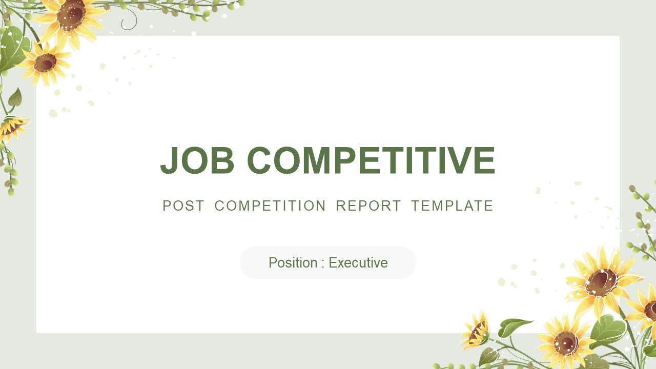 Minimal Job Competition Powerpoint Template - Etsy