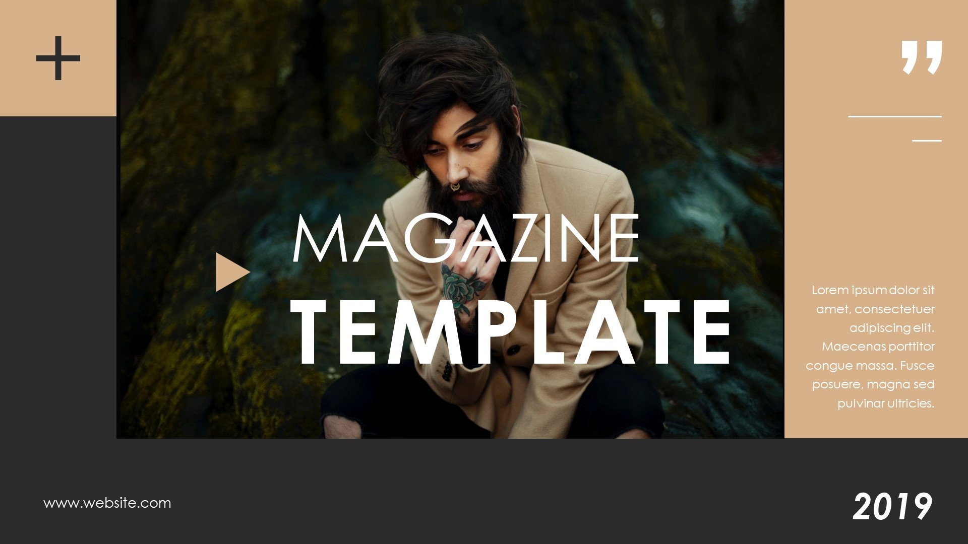 Minimal Magazine Style Powerpoint Template - Etsy