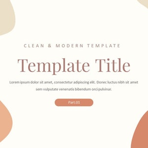 Minimal Modern Clean Powerpoint Template - Etsy