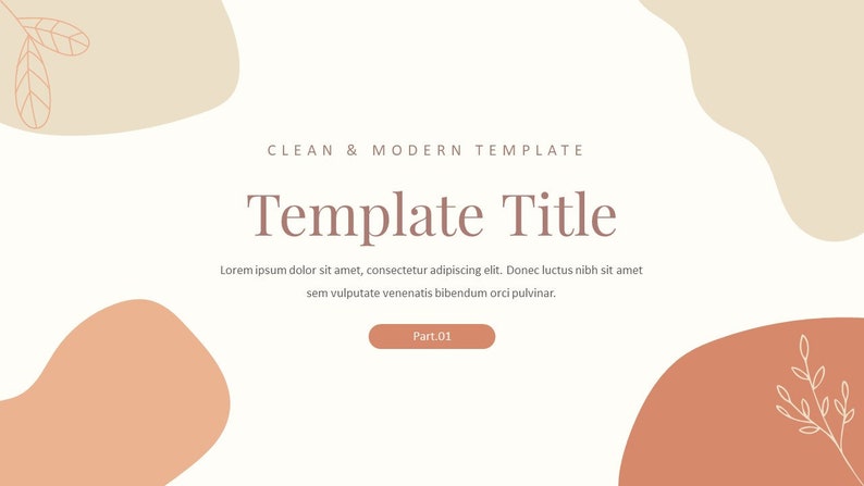 Minimal Modern Clean Powerpoint Template - Etsy