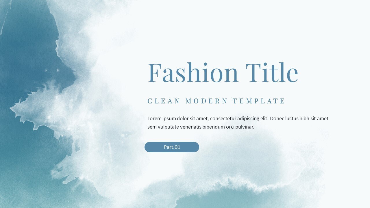 Modern Clean Water Color Style Powerpoint Template - Etsy