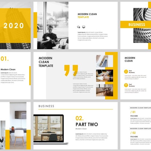 Minimal Blue Business Powerpoint Template - Etsy