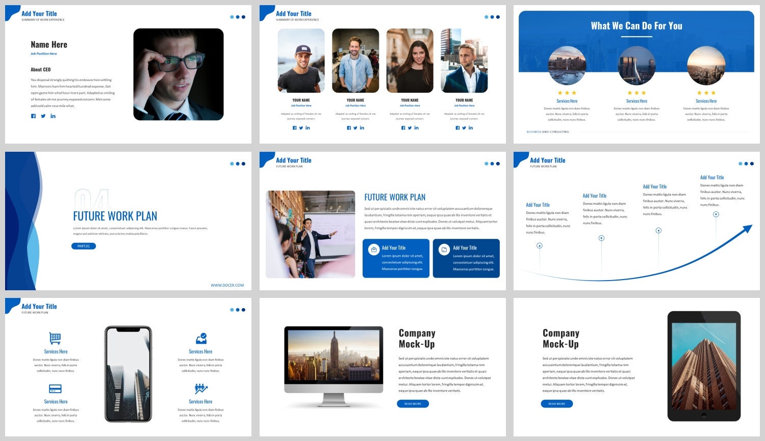Minimal Clean Business Powerpoint Template - Etsy