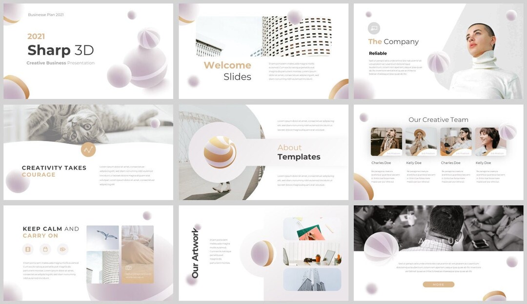 Minimal Work Summary Powerpoint Template - Etsy