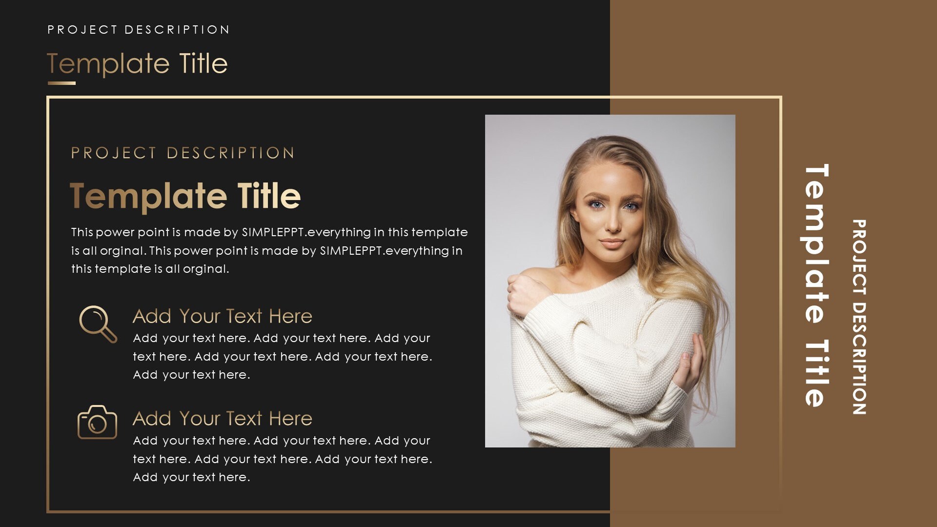 Golden Business Annual Report Template - Etsy