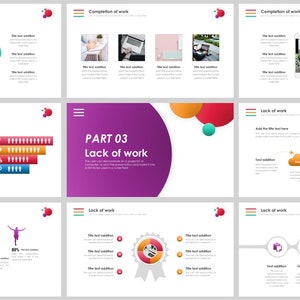 Creative Gradient Business Report Powerpoint Template03 - Etsy