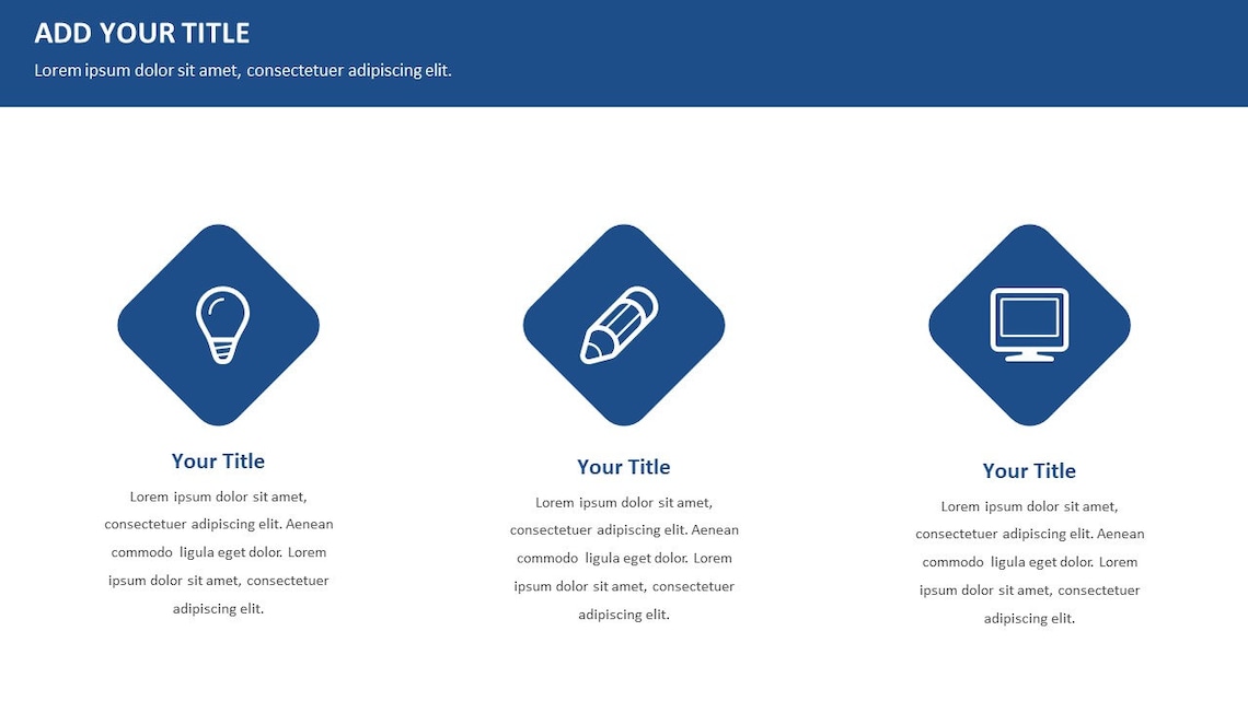 Minimal Blue Business Powerpoint Template - Etsy