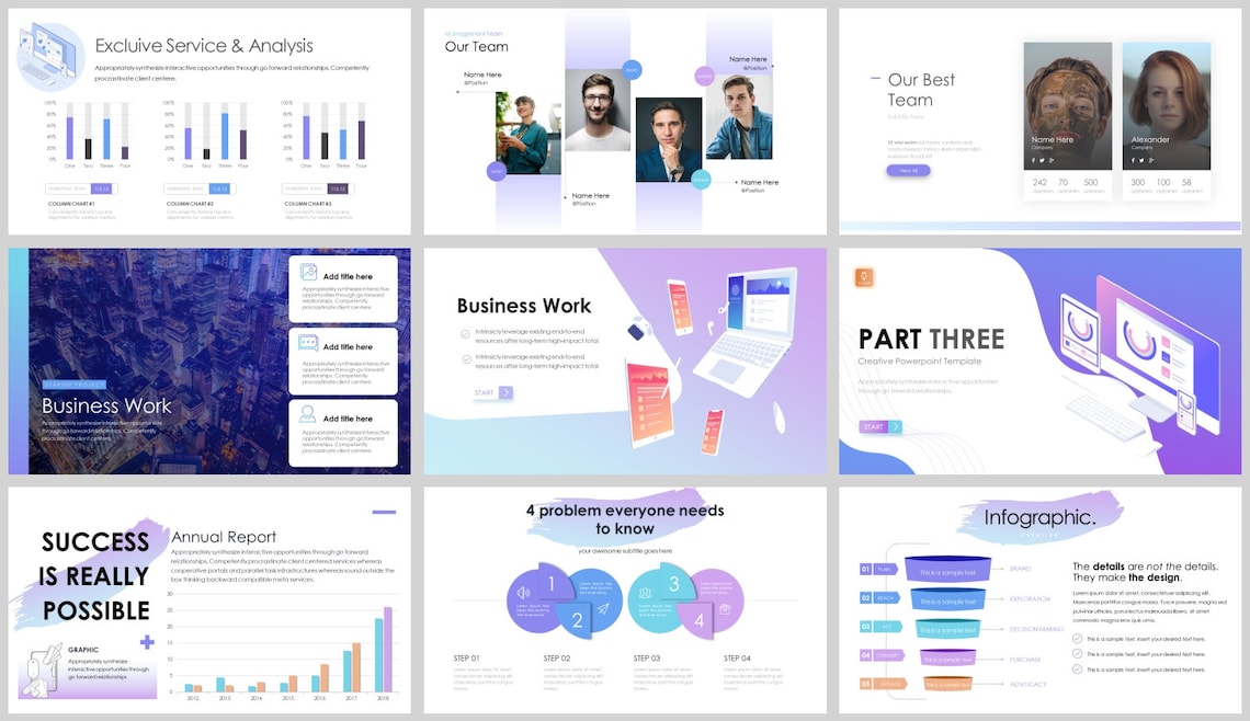 Modern Internet Office Technical Data Powerpoint Template - Etsy