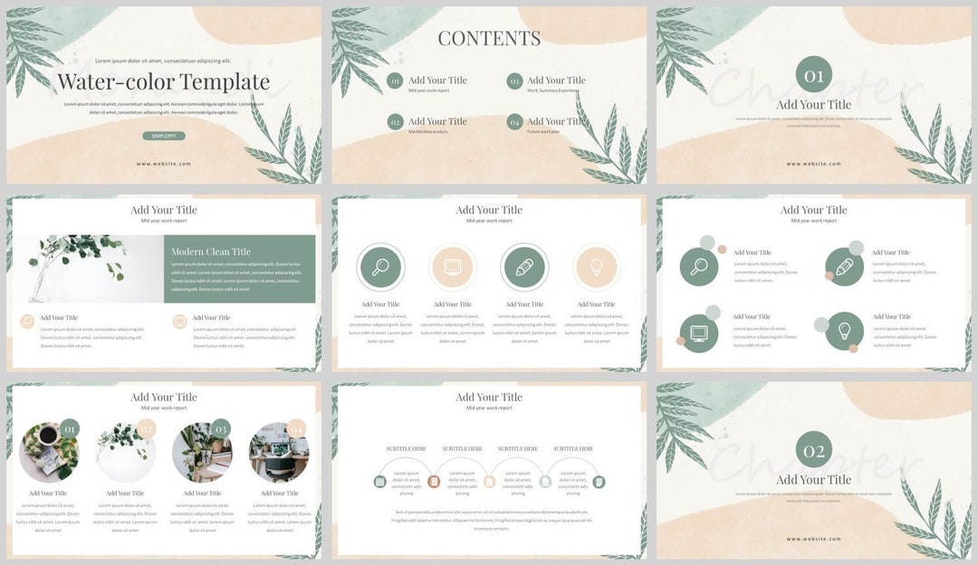 Minimal Modern Clean Business Powerpoint Template - Etsy