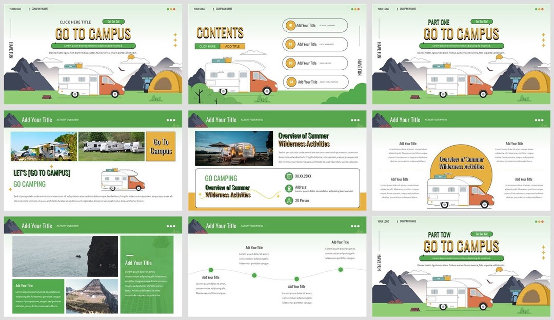 Minimal Go to Campus Clean Powerpoint Template - Etsy