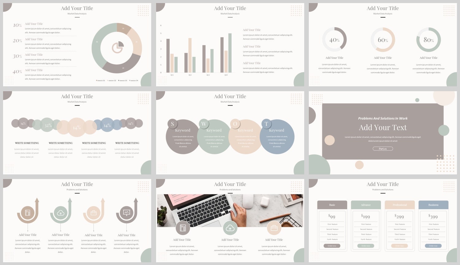 Minimal Modern Clean Powerpoint Template - Etsy