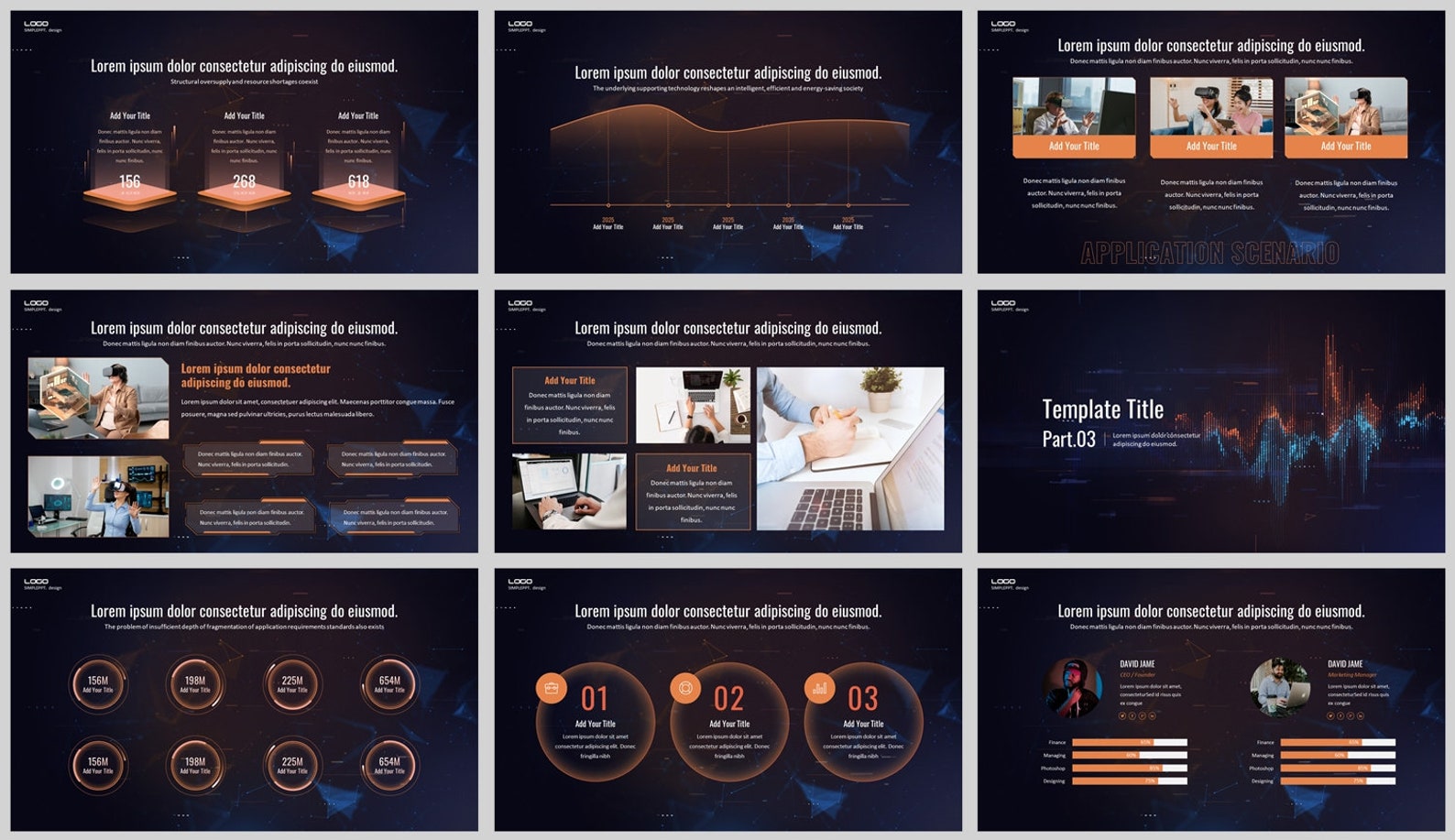 Modern Future Technology Report Powerpoint Template - Etsy