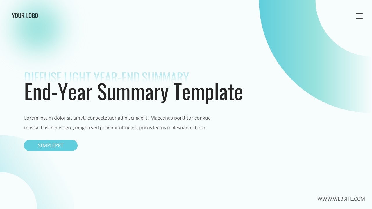 Minimal Clean End-year Summary Business Powerpoint Template - Etsy