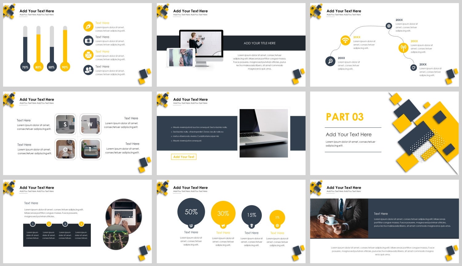 Yellow Minimal Business Report Template - Etsy