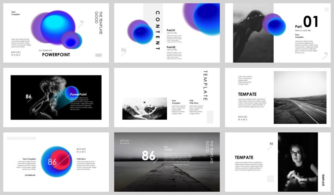 Simple Magazine Style Powerpoint Template 08 - Etsy