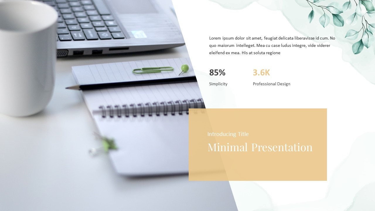 Minimal Magazine Style Report Powerpoint Template - Etsy
