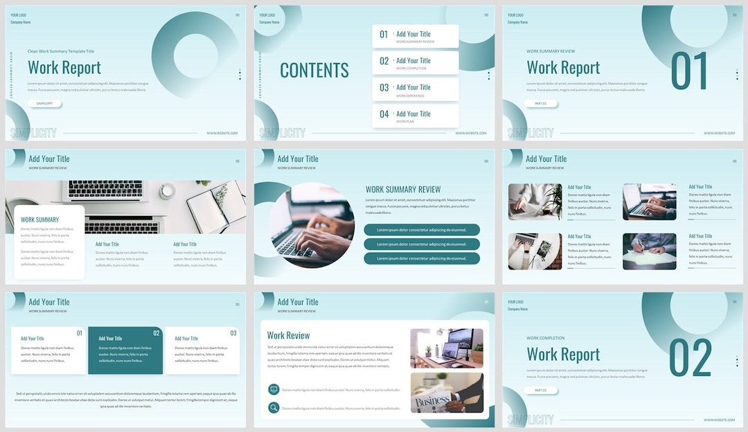 Minimal Clean Business Powerpoint Template - Etsy