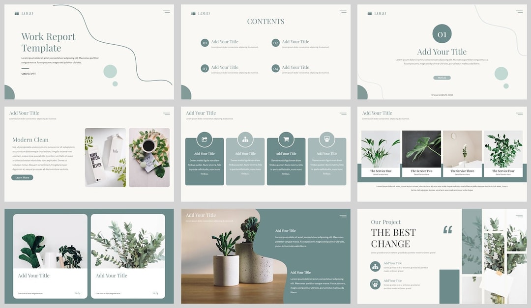 Minimal Modern Clean Business Powerpoint Template - Etsy