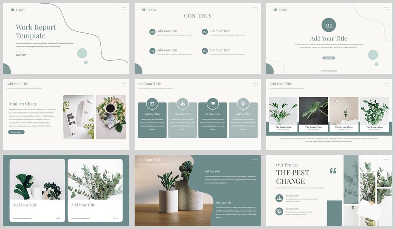 Minimal Modern Clean Business Powerpoint Template - Etsy UK