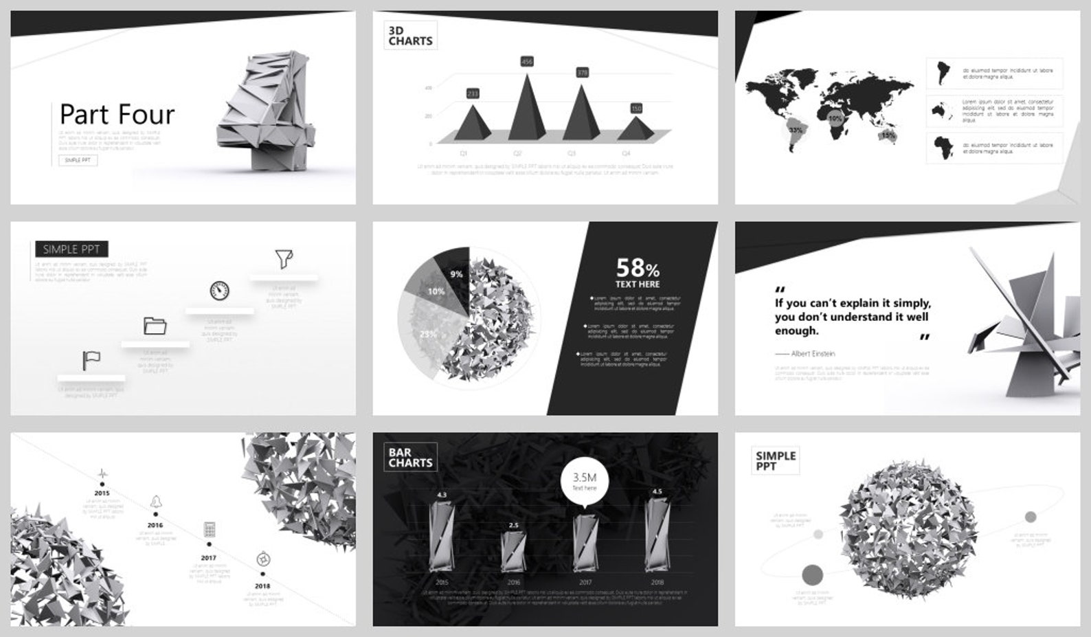 3D Broken Technology Powerpoint Template - Etsy