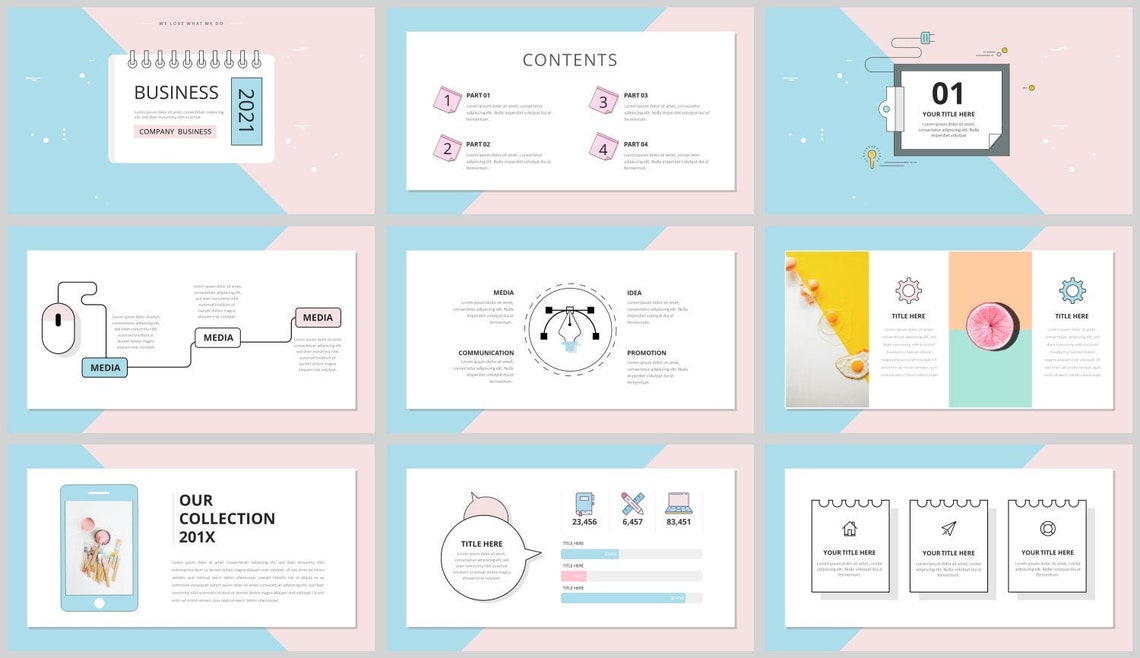 Minimal Modern Clean Style Powerpoint Template | Etsy