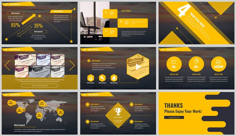 Modern Clean Business Report Powerpoint Template - Etsy