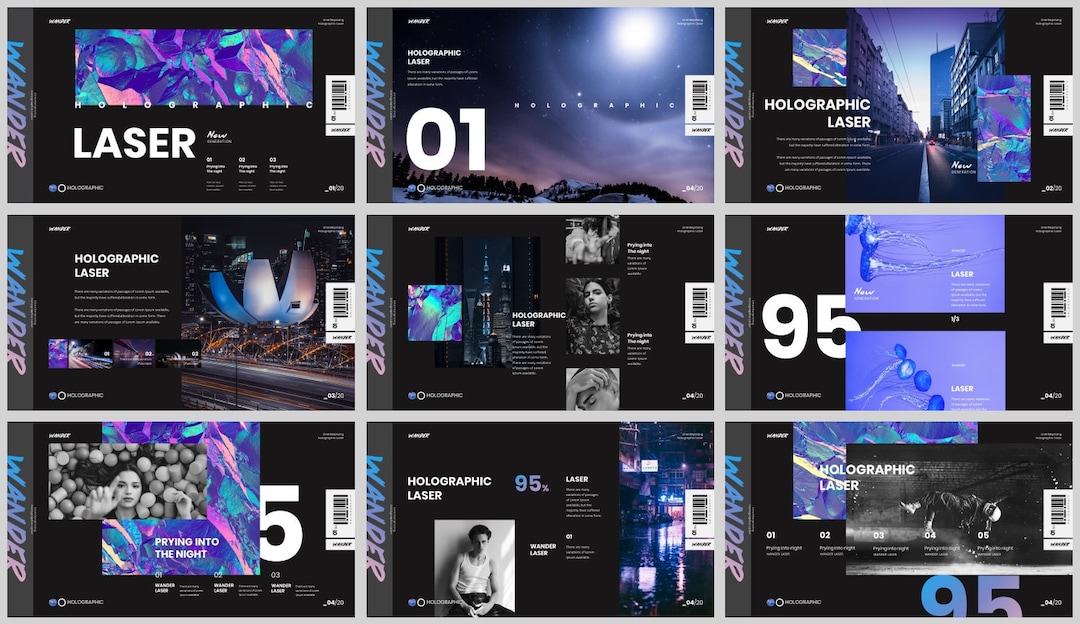 Minimal Magazine Style Laser Powerpoint Template - Etsy