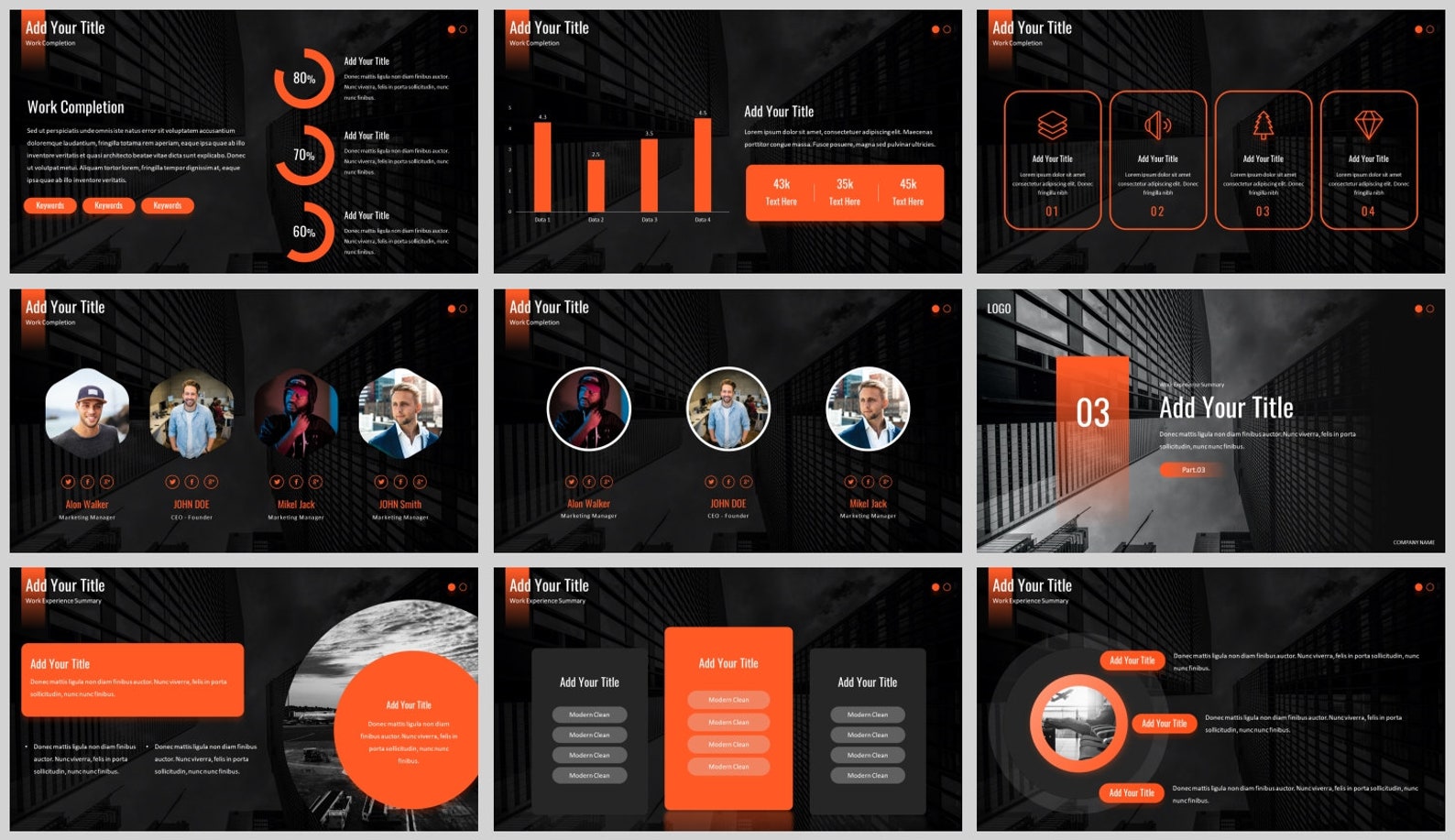 Modern Business Report Powerpoint Template - Etsy