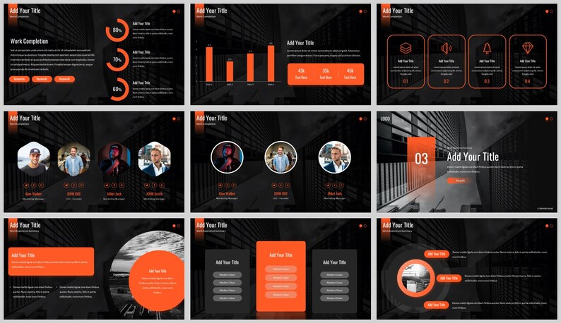 Modern Business Report Powerpoint Template - Etsy
