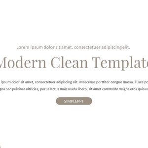 Minimal Clean Report Powerpoint Template - Etsy